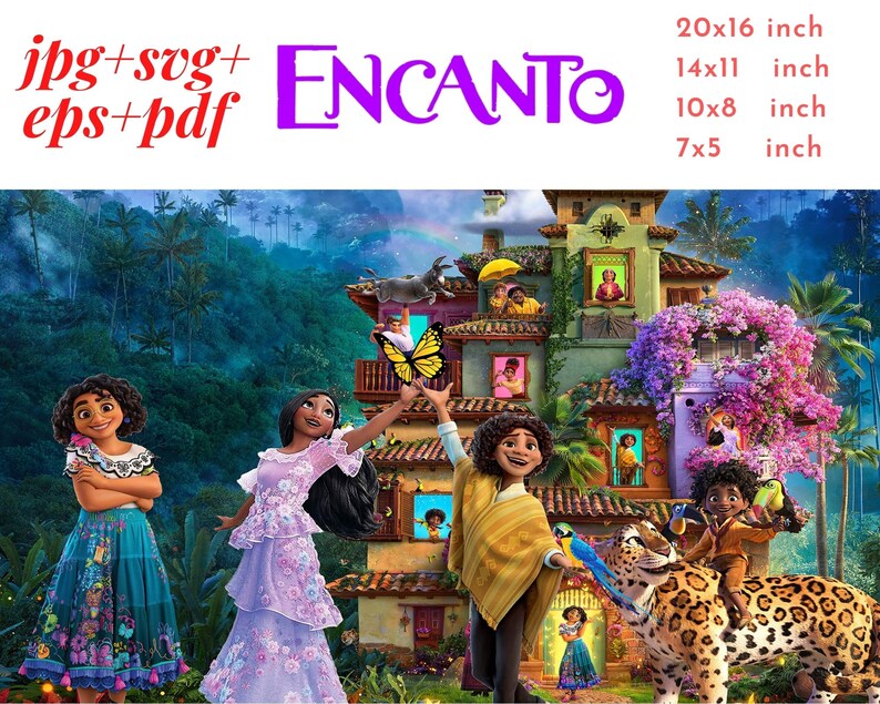 Encanto 2021 Movie Poster Wall Art Download & Print Instantly,digital ...