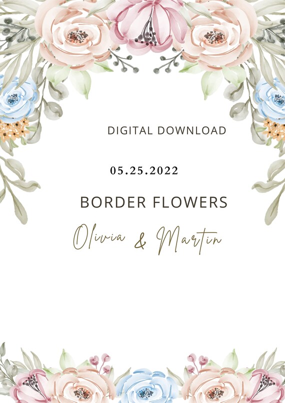 Calligraphy Flower Border Designs