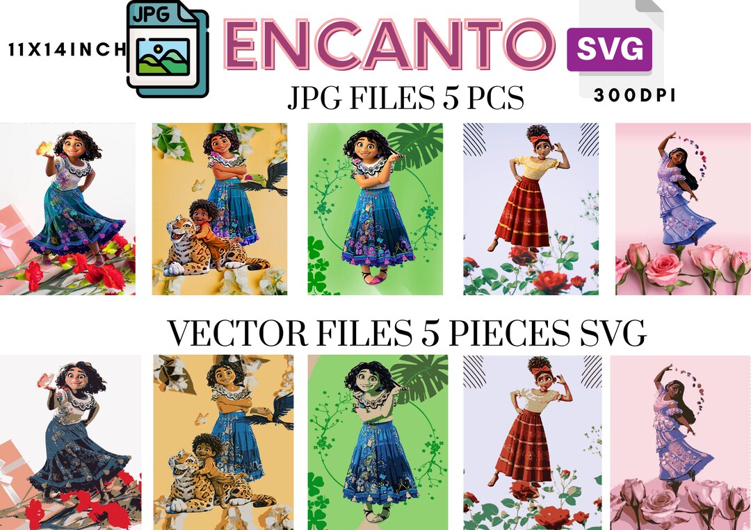 Set 5,encanto Clipart PNG, Encanto Digital Download ,large, Poster ...