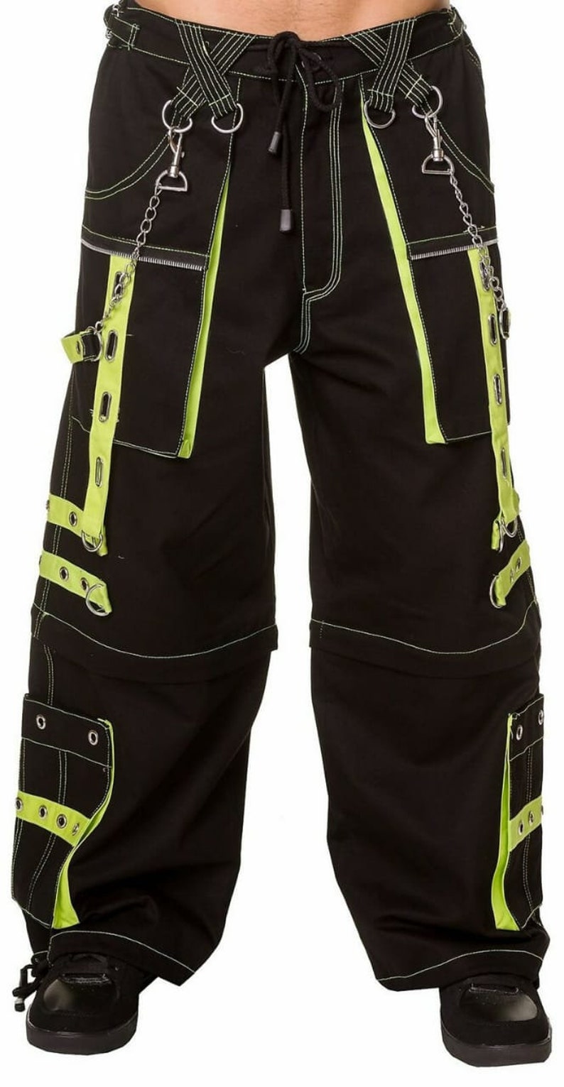Gothic Black Cargo Trip Pants Black Goth Punk Pants With - Etsy