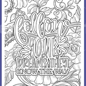 Printable Motivational Quotes Coloring Pages 100 Pages - Etsy