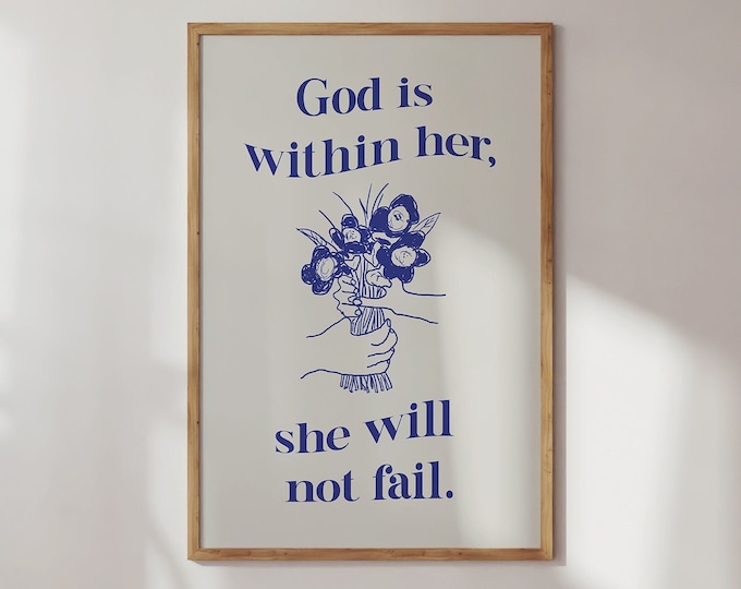 GOD WITHIN HER Digital Download Modern Christian Print - Etsy