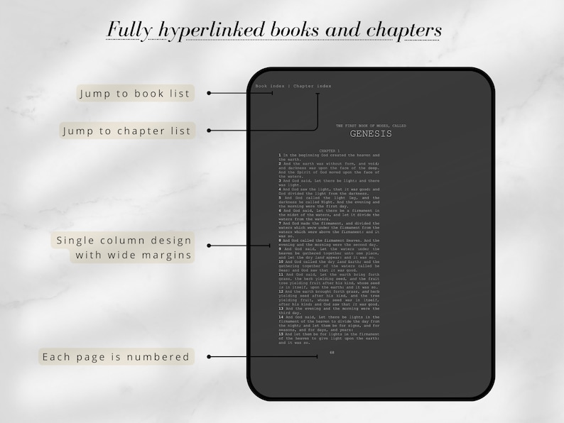 Digital Journaling Bible KJV in Dark Mode | Scripture Study Tools for ...