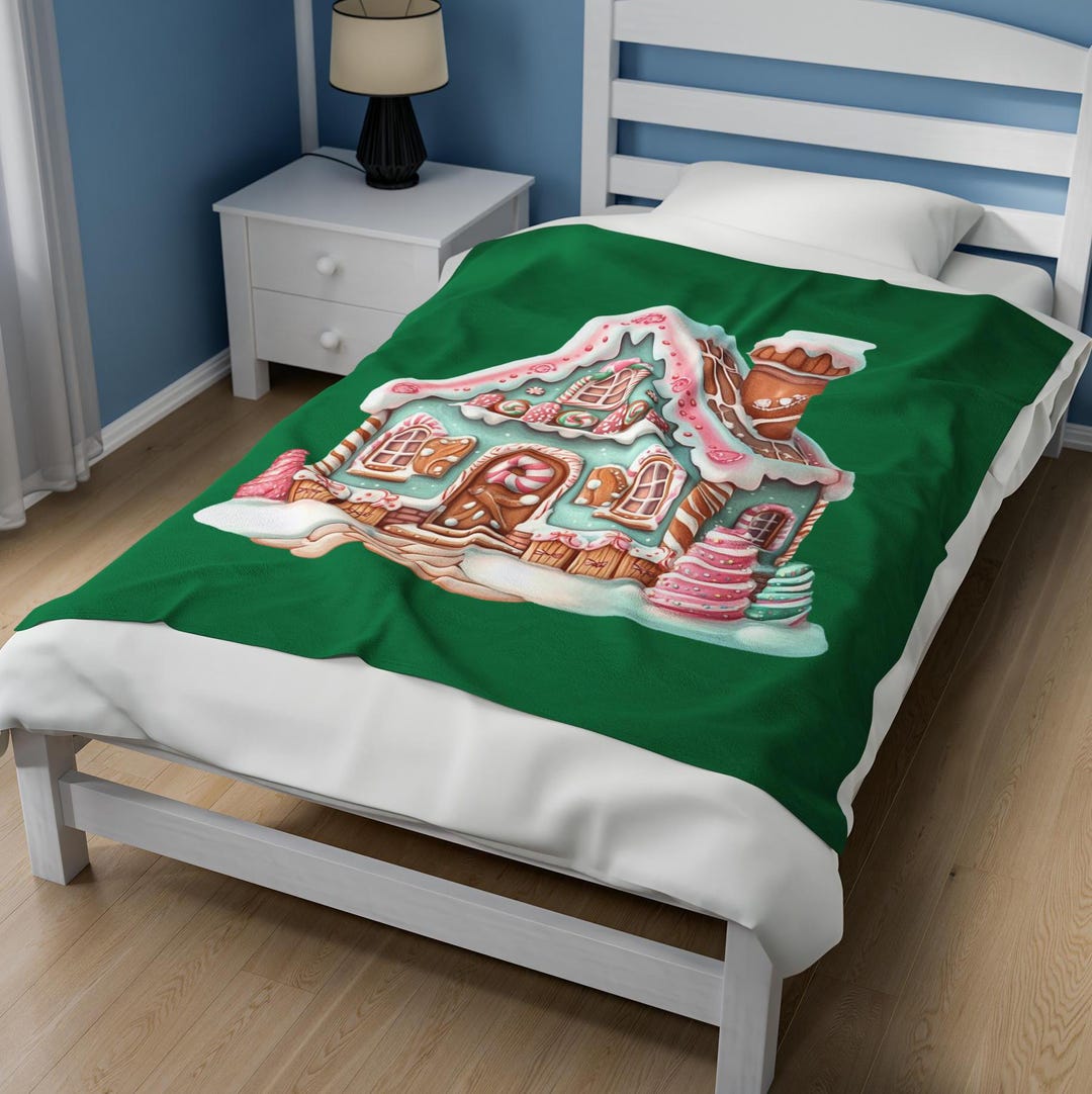 Gingerbread House Blanket Throw, Throw Blanket, Soft Throw, Christmas ...