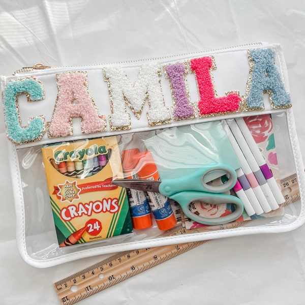 Personalized School Supplies Pouch - Etsy