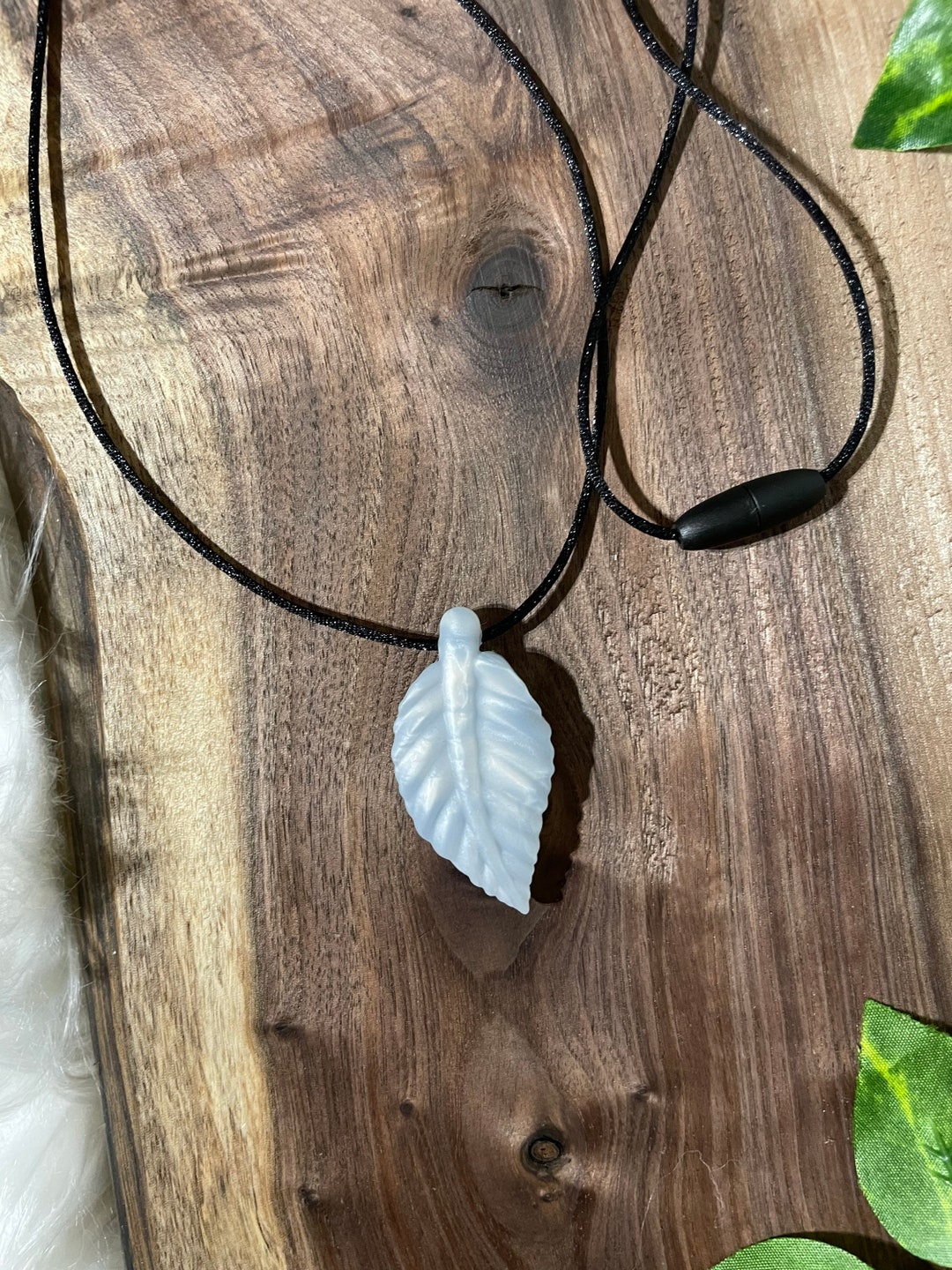 Leaf Chewlery Pendant Adhd Autism Anxiety Necklace Sensory - Etsy