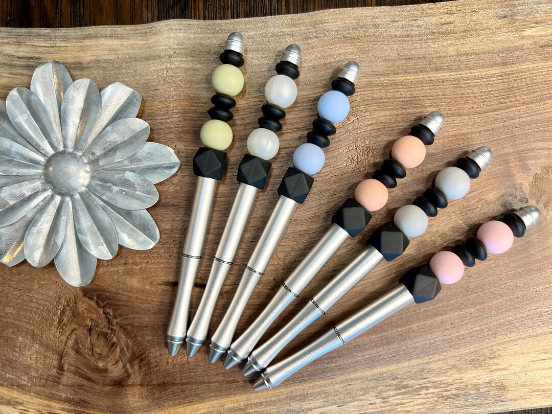 Silicone Beaded Fidget Pen, Metal Casing, Fun Fidget Pen, Unique Gift ...