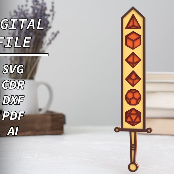 Dice Sword Svg - Etsy