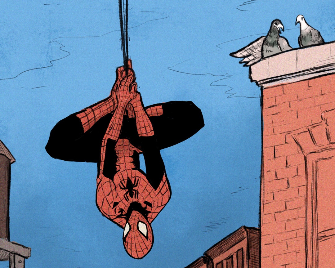 Spidey Hangs - 8x10 - Etsy