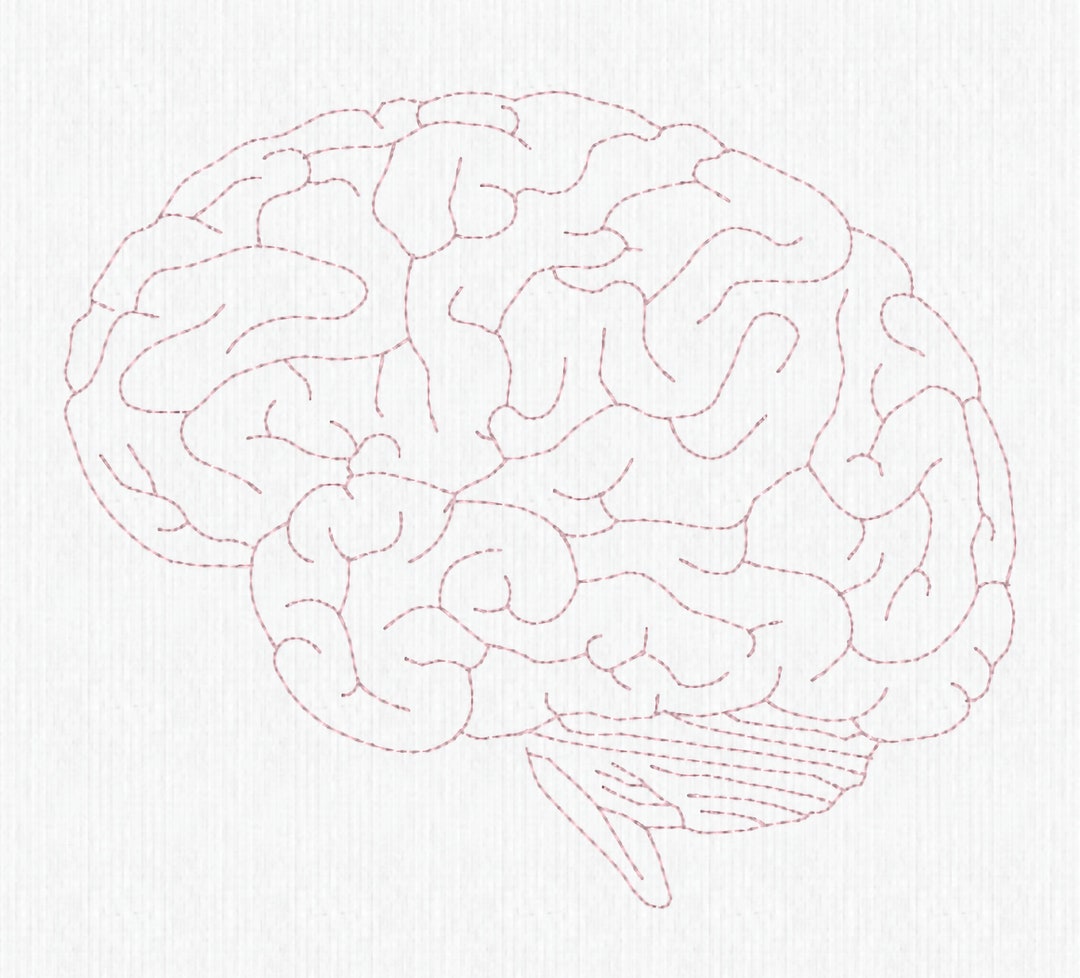Human Brain Embroidery Design - Etsy