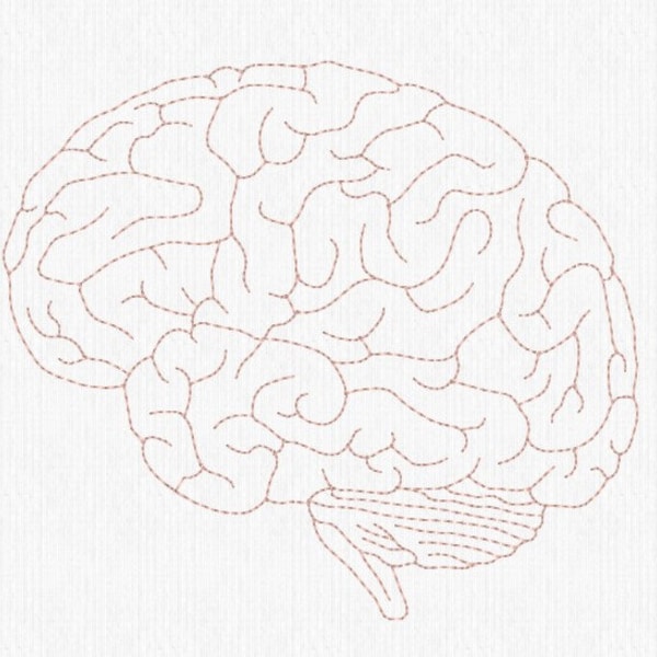 Brain Embroidery - Etsy
