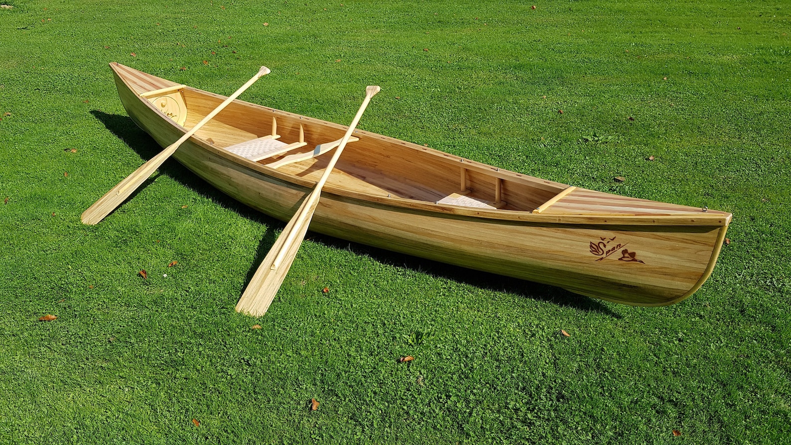 Canoe Made Out of Wood, Handmade, Paddles - Etsy