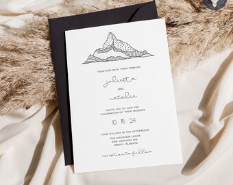 Artsy Wedding Invitation - Etsy