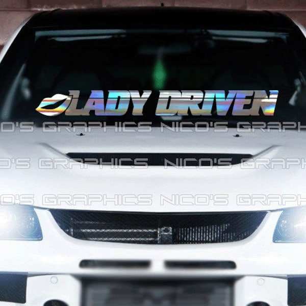 Lady Driven Decal - Etsy