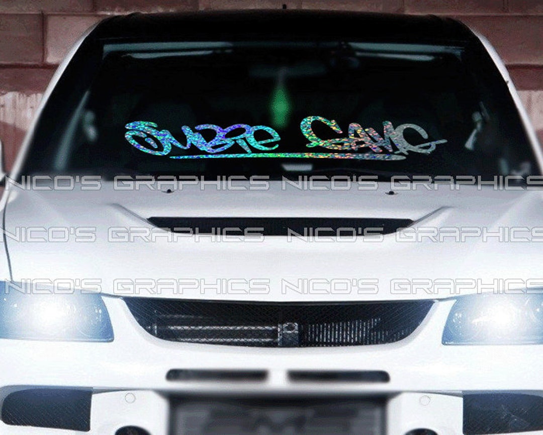 Subie Gang Handwritten Windshield Graphic Decal Car Sticker Banner JDM ...