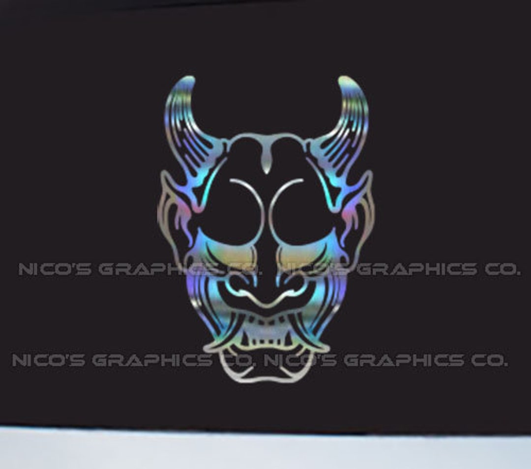ONI Mask Japanese Demon Japan | Decal / Sticker | Car Windshield ...