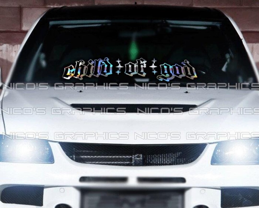 Child of God Windshield Decal: Religious Car Sticker - Etsy