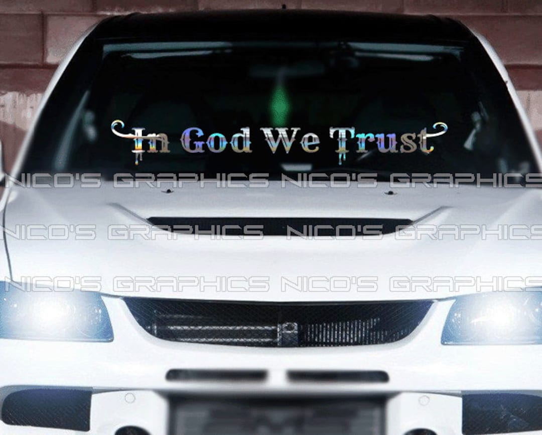 In God We Trust Religious Windshield Graphic Decal Car Sticker Banner ...