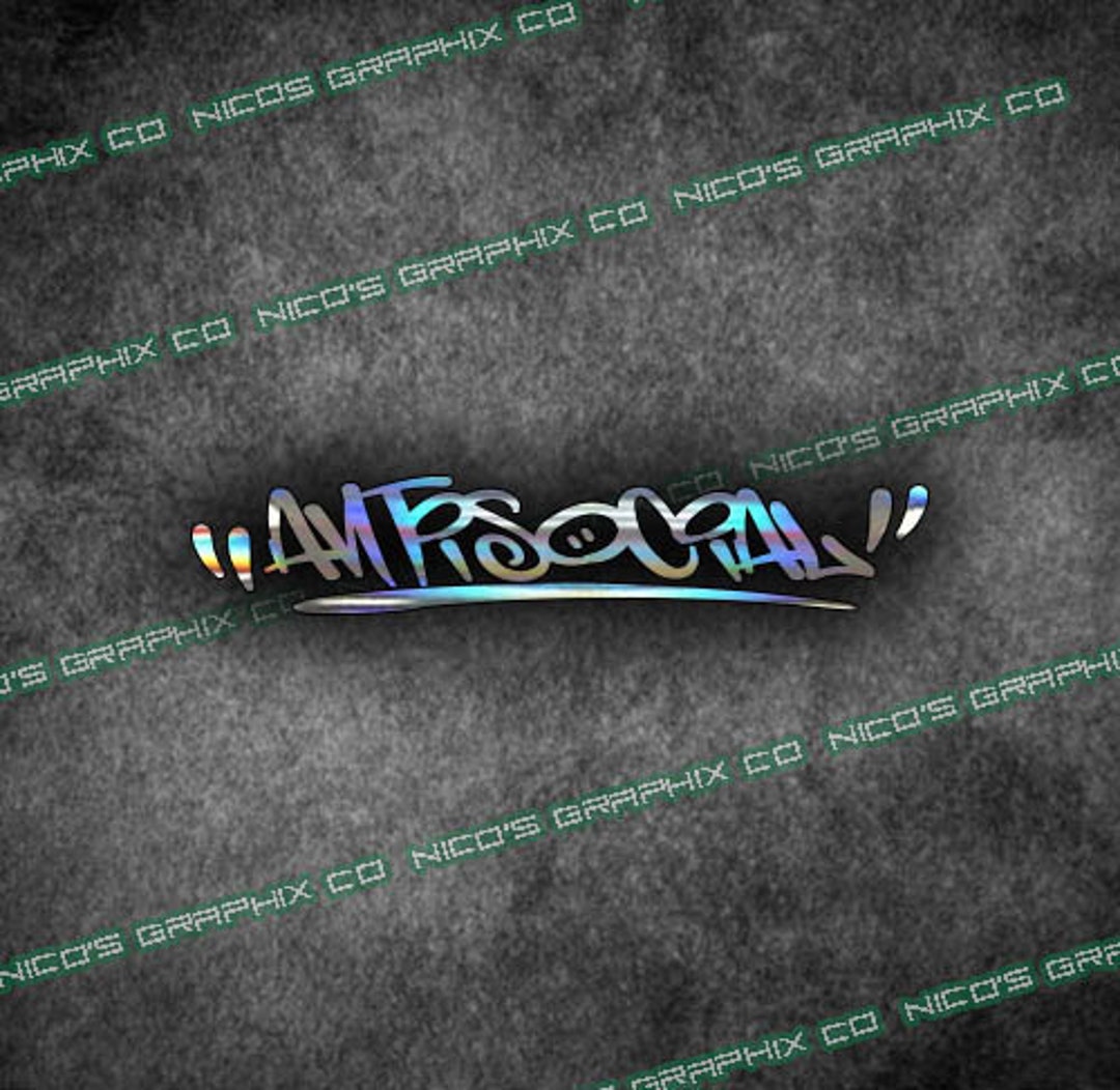 Antisocial | Decal / Sticker | Car Windshield | Personalized Vinyl ...
