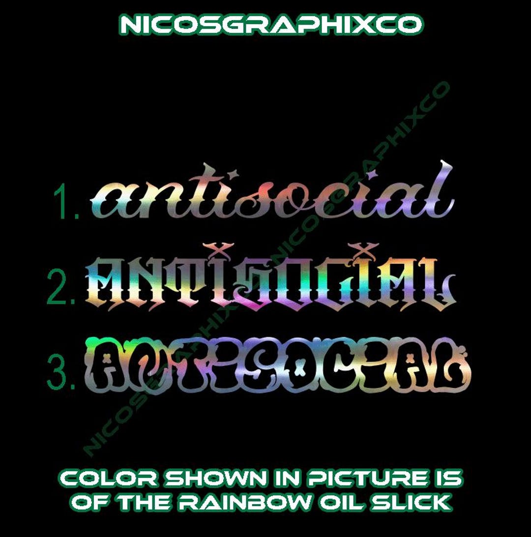 Antisocial Vinyl Decal Sticker JDM KDM Euro Diesel Car Truck SUV Boost ...