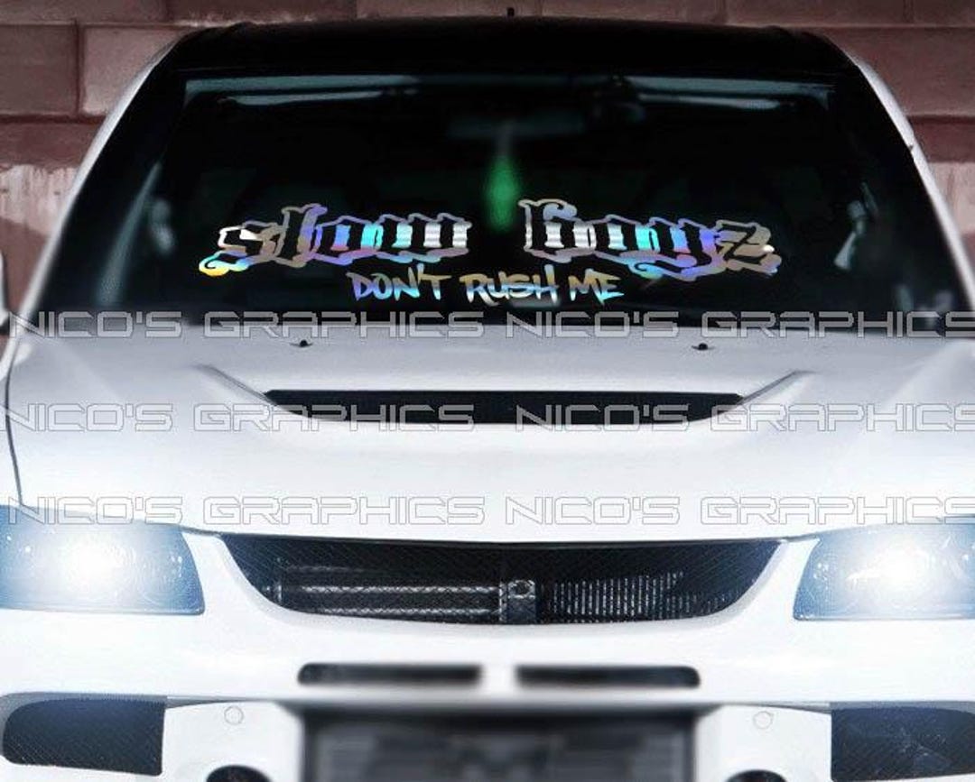 Slow Boyz Windshield Banner: JDM Car Vinyl Decal - Etsy