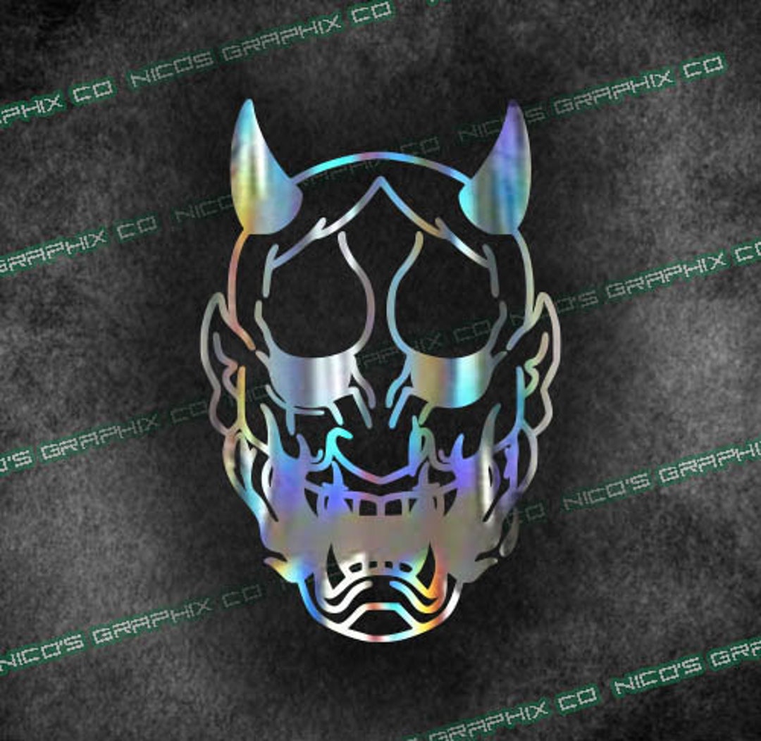 ONI Mask Japanese Devil Japan | Decal / Sticker | Car Windshield ...