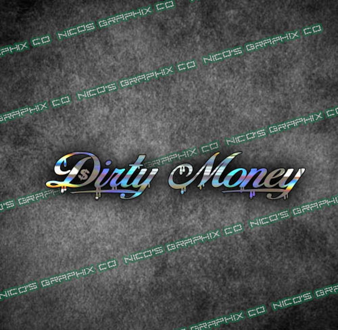 Dirty Money Drip | Decal / Sticker | 9" X 1.5" - Etsy