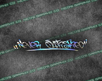 Never Satisfied Decal - Etsy