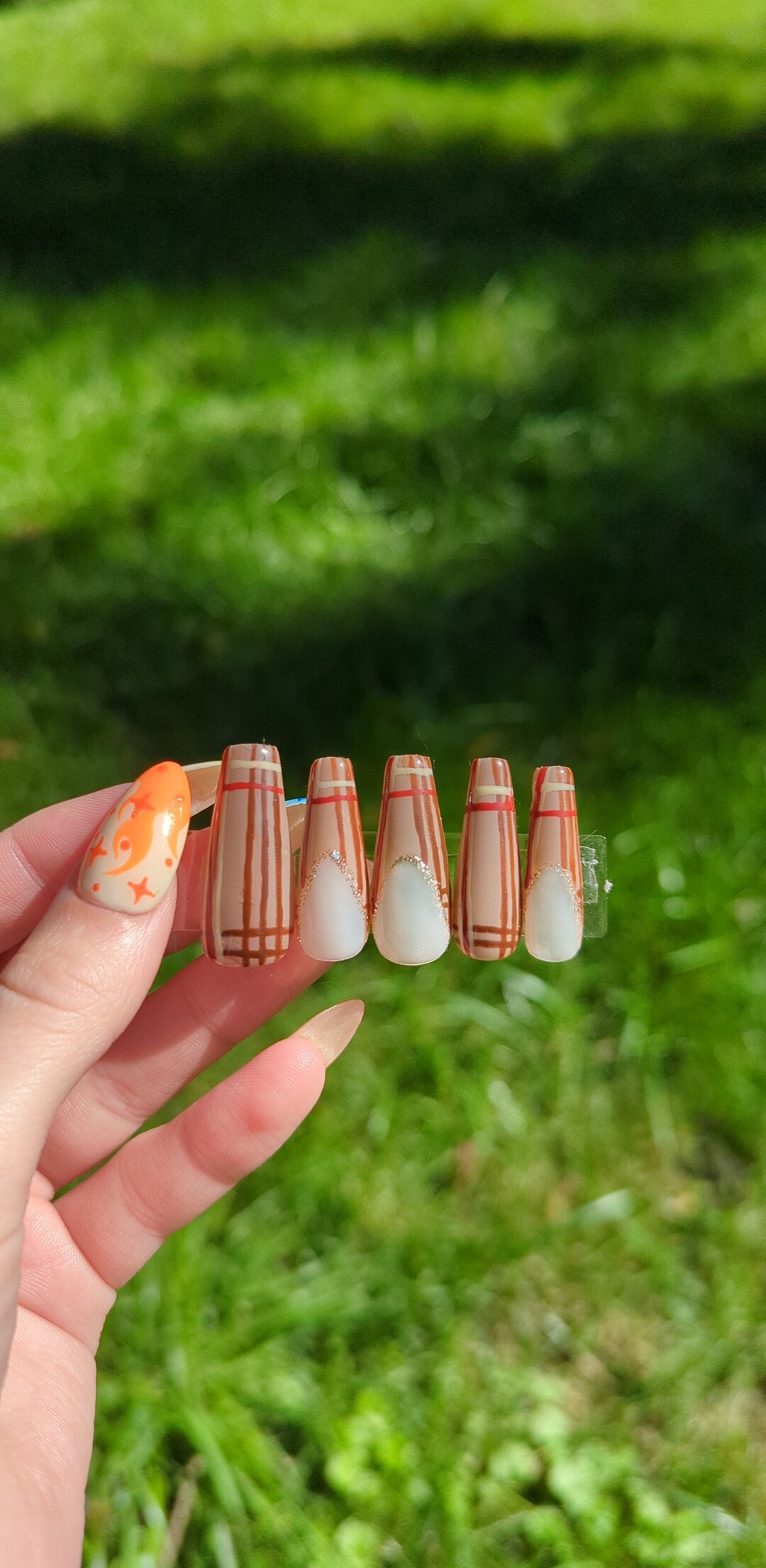 Nude Flannel French Tips - Etsy