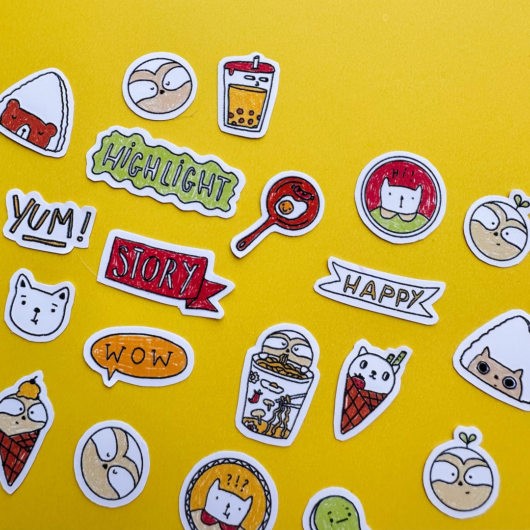 Journal Sticker Pack 15 Sticker Flakes Bullet Journal - Etsy