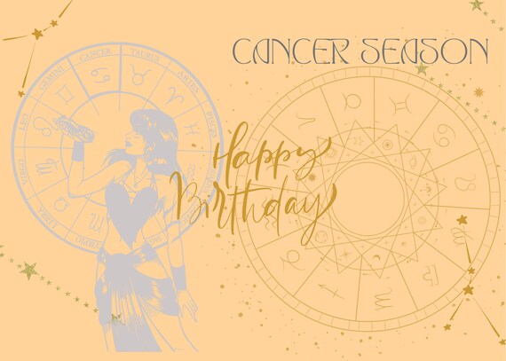Cancer Season Animated Birthday Greeting Card Zodiac Music - Etsy