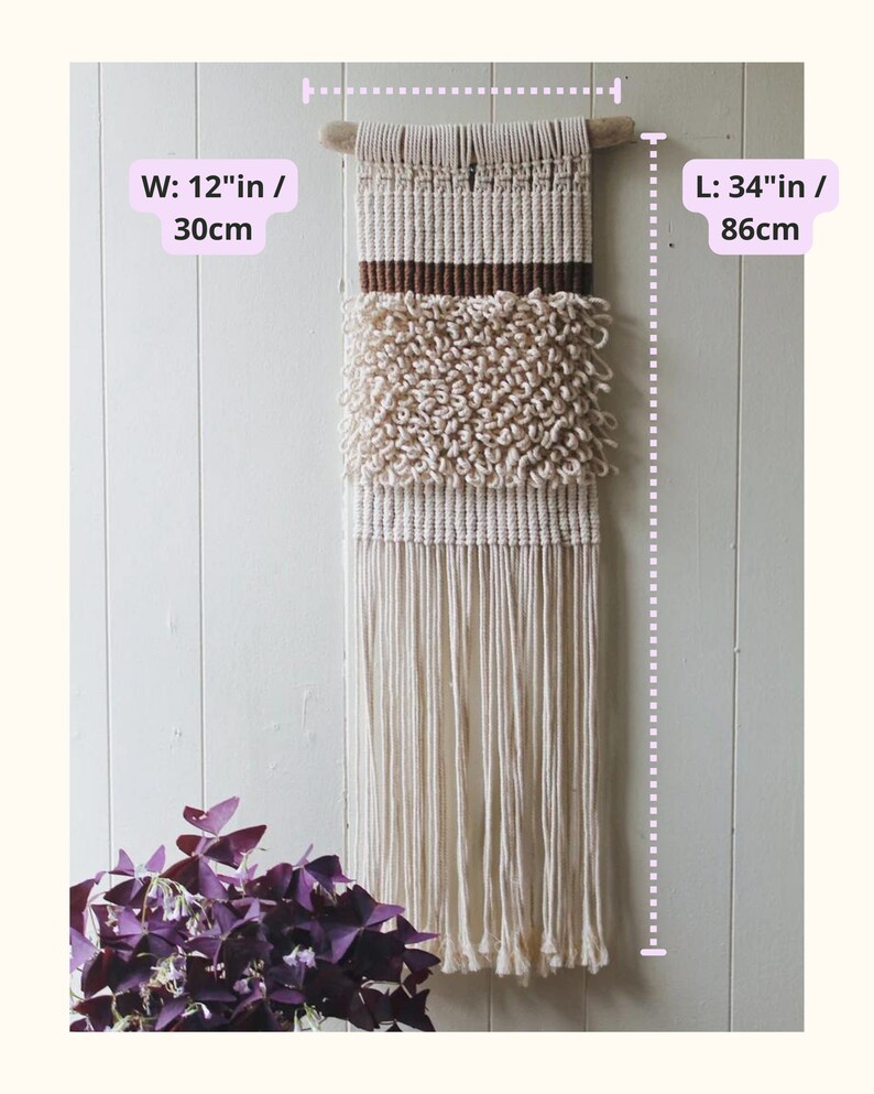 Cozy Textured Macrame Wall Hanging With Funky Loop Knots on - Etsy