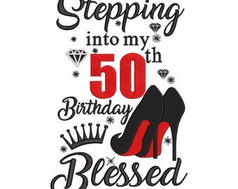Embroidery Designs 50th Birthday - Etsy