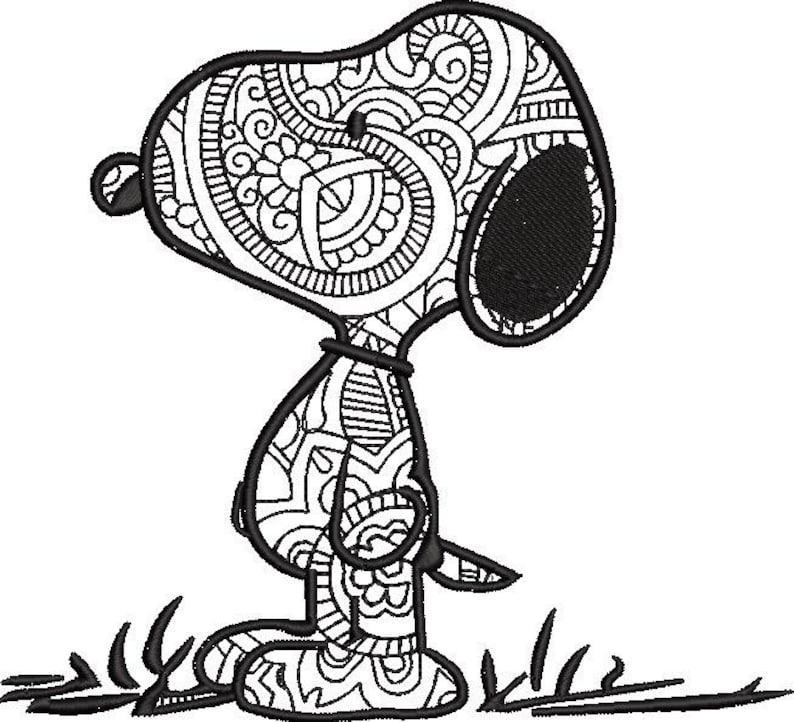 Creative Snoopy Mandala Embroidery Designs Cartoon - Etsy