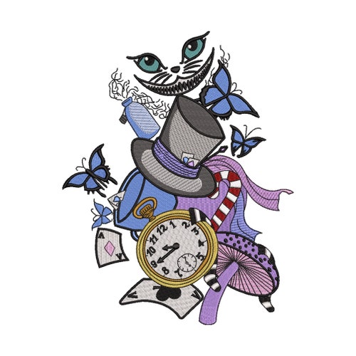 Alice in Wonderland Machine Embroidery Design - Etsy