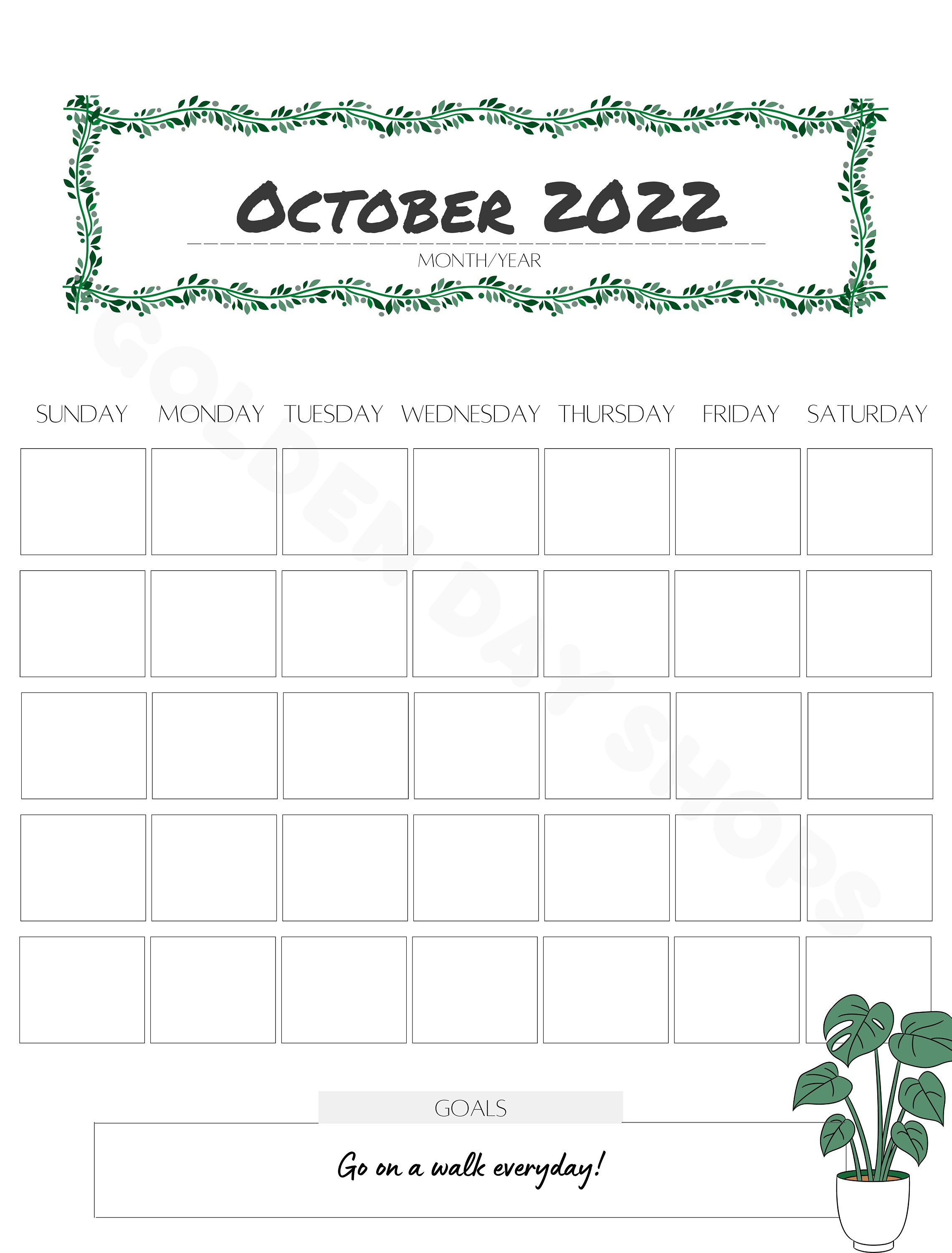 Minimalist to Do List and Calendar PDF and PNG Printable and Digital ...