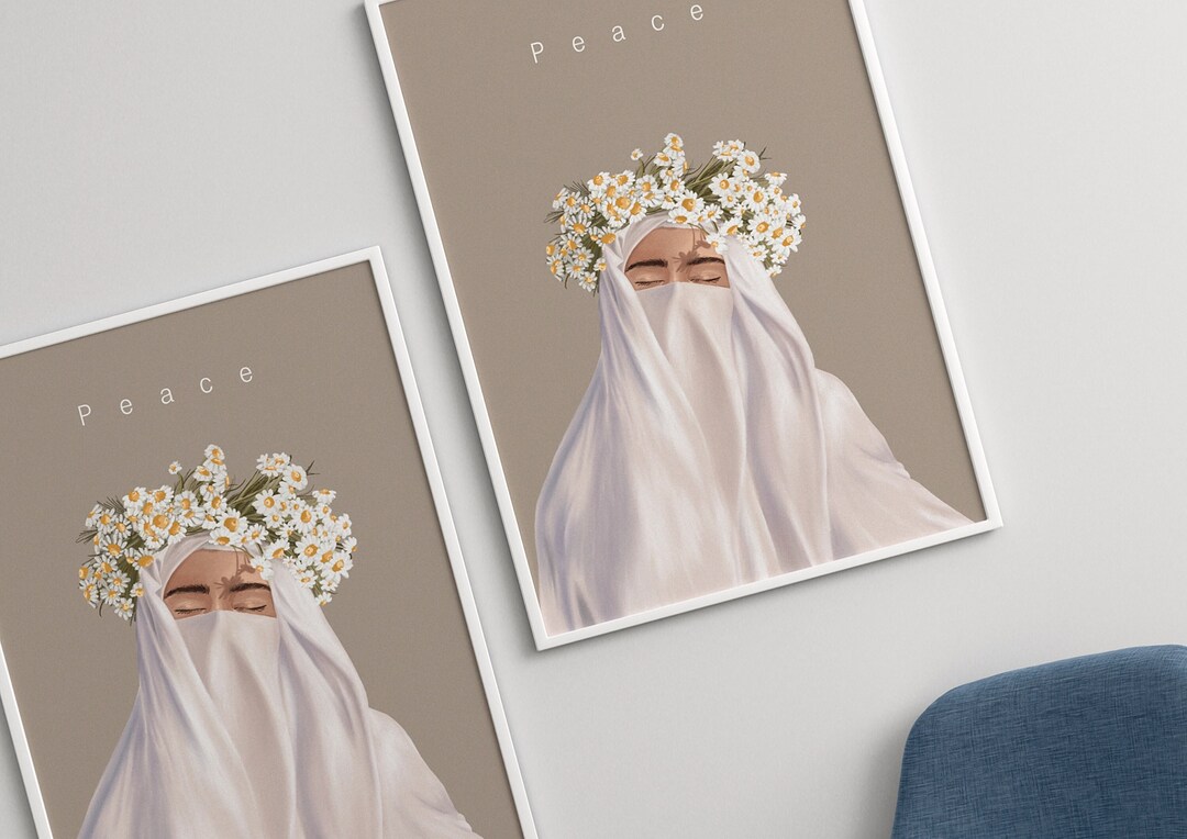 Ramadan Decoration Niqab Muslim Woman Printable Ramadan Kareem Islamic ...