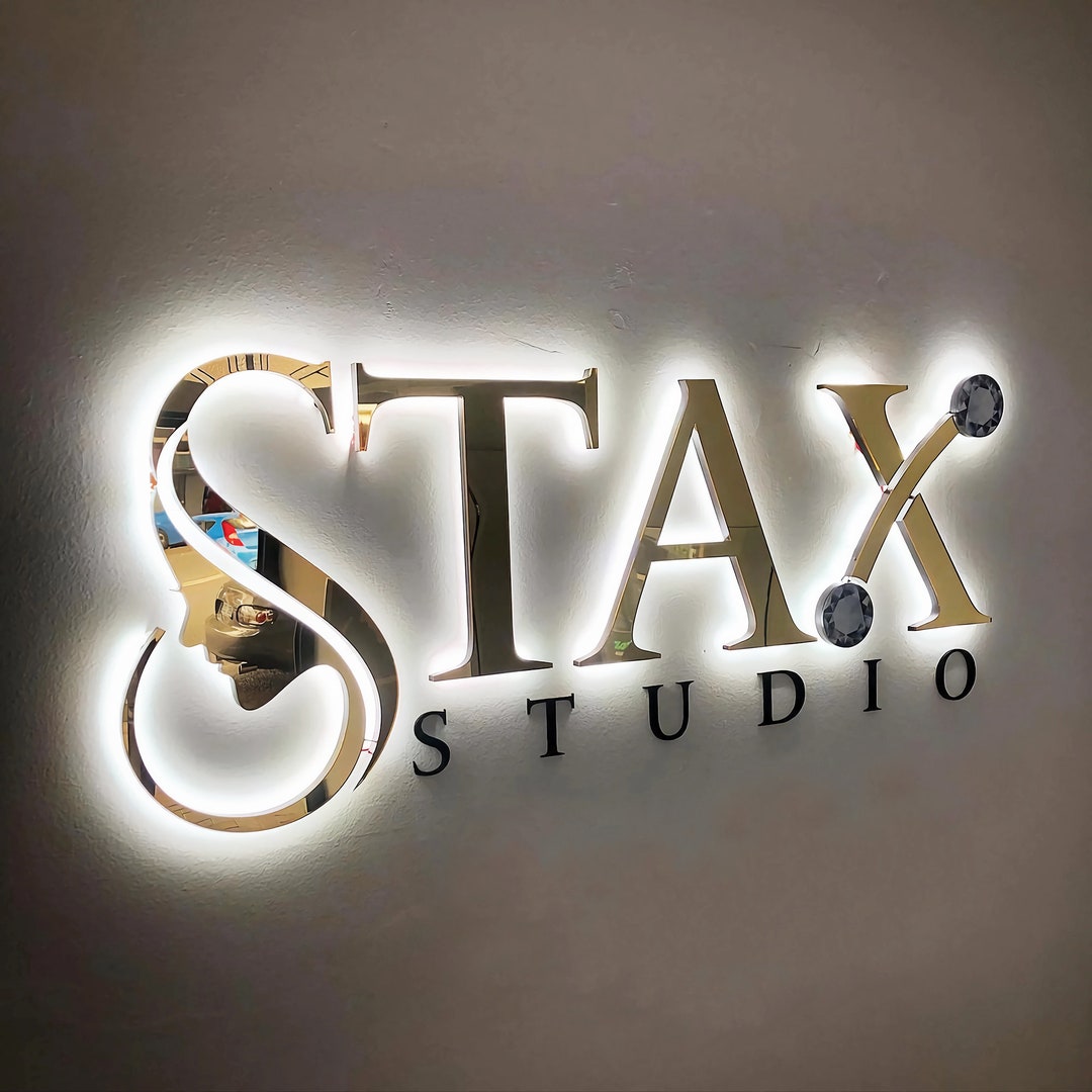 Illuminated Business Sign Custom Business Sign Light up - Etsy UK