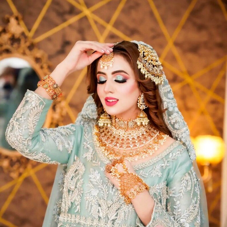 Bridal Heavy Complete Set / Indian Pakistani Bridal Shaadi - Etsy