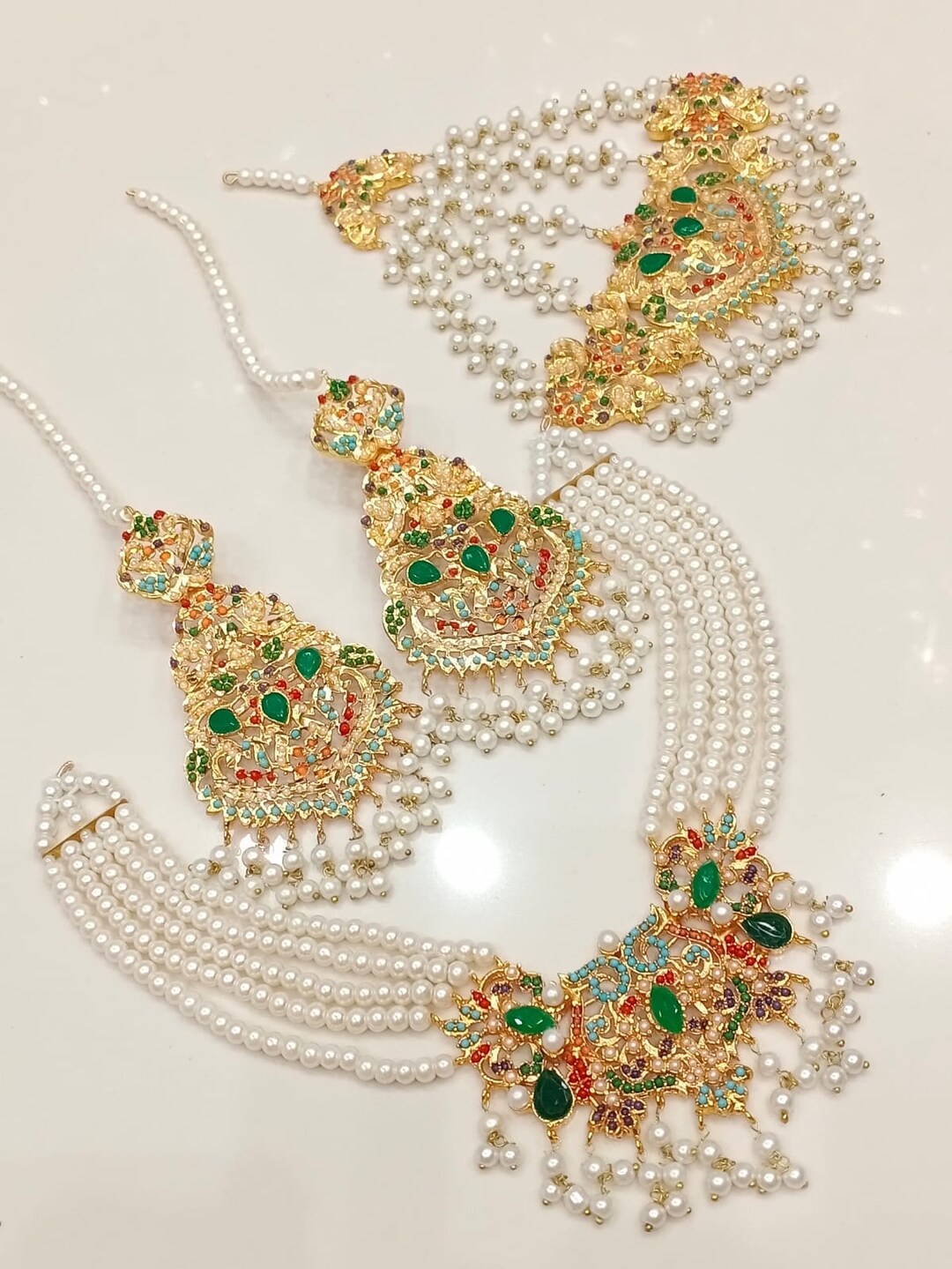 Nauratan Hyderabadi Set / Indian Pakistani Bridal Shaadi Wedding ...