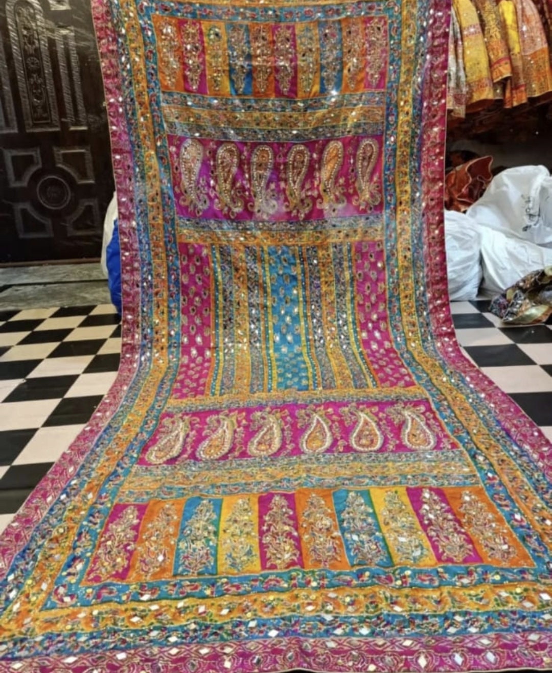 Pakistani Pure Dupatta With Hand Work/indian Dresses/pakistani Dresses ...