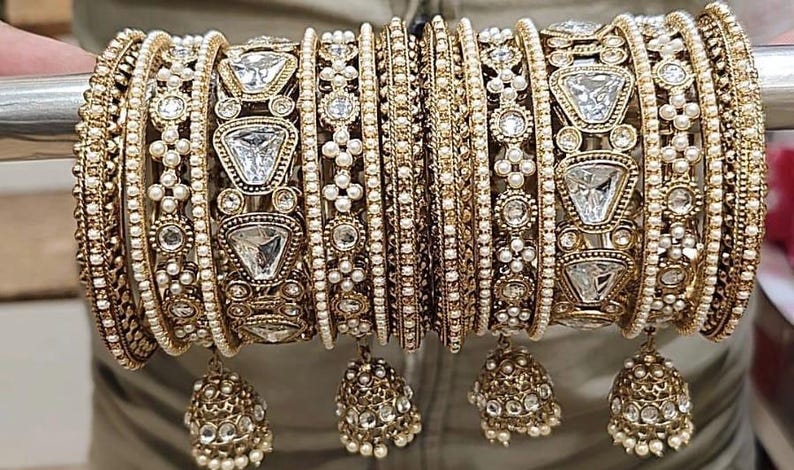 Bridal Bangle Set - Indian Pakistani Shaadi Wedding Jewelry - Etsy