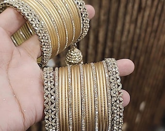 Bangles Set Silver / Indian Pakistani Bridal Shaadi Jewelry Wedding Set ...