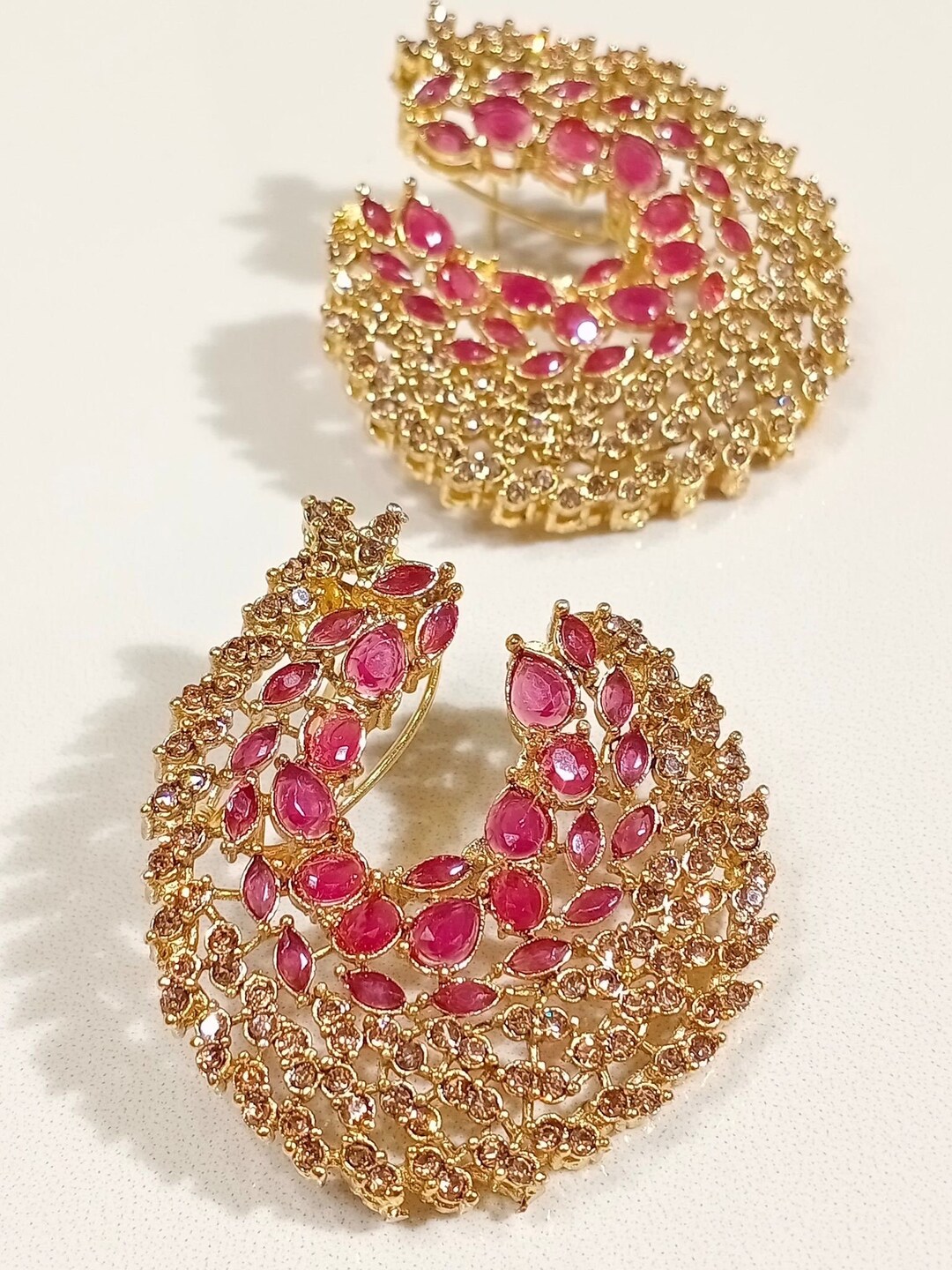 Nauratan Earrings / Pakistani Jewelry/indian Jewelry/ Multi Color ...