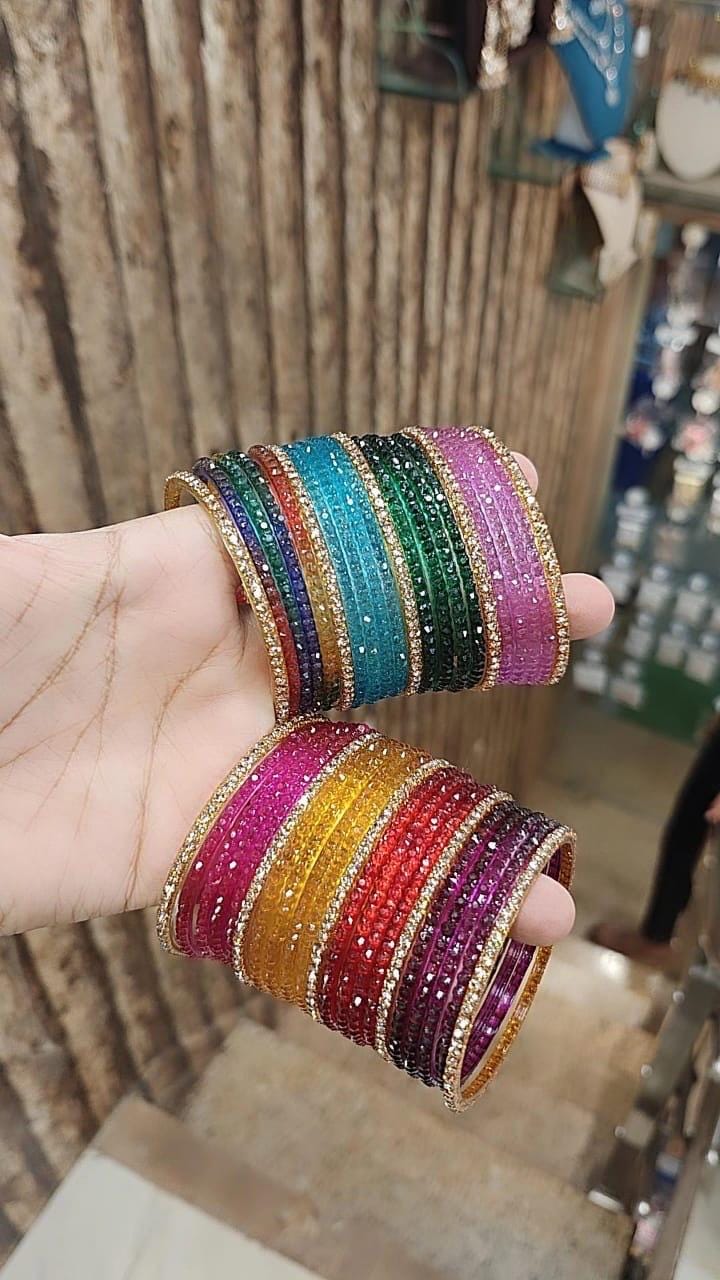 Glass Bangles Set / Indian Pakistani Bridal Shaadi Jewelry Wedding Set ...