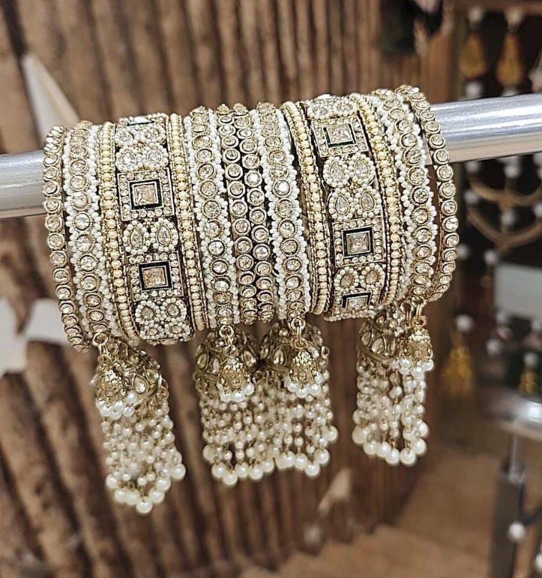 Bangles Set / Indian Pakistani Bridal Shaadi Jewelry Wedding Set ...