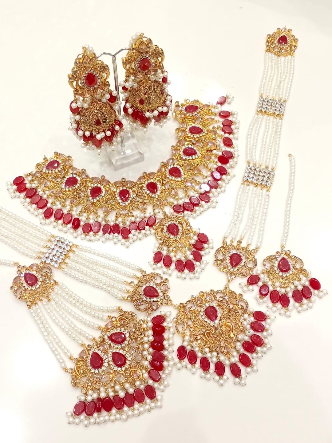 Bridal Heavy Complete Set / Indian Pakistani Bridal Shaadi Jewelry ...