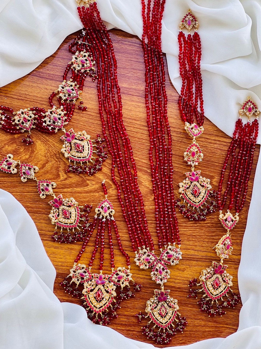 Nauratan Bridal Set / Indian Pakistani Shaadi Jerwelry - Etsy