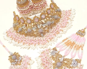 Bridal Gold Plated Heavy Complete Set / Indian Pakistani Bridal Shaadi ...