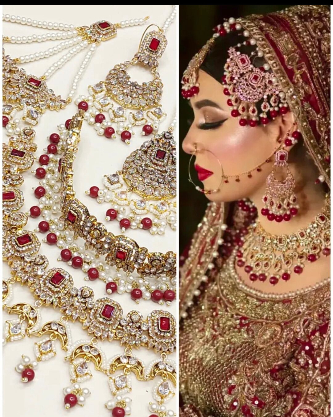 Bridal Heavy Complete Set / Indian Pakistani Bridal Shaadi - Etsy